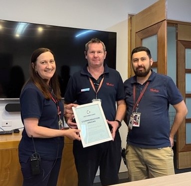 Queensland Security Officers - commendation award